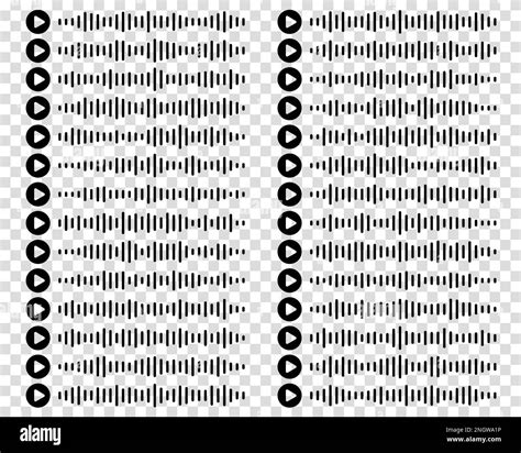 Set Voice Audio Message Icon Collection Of Sound Wave Signs Vector Flat Illustration For