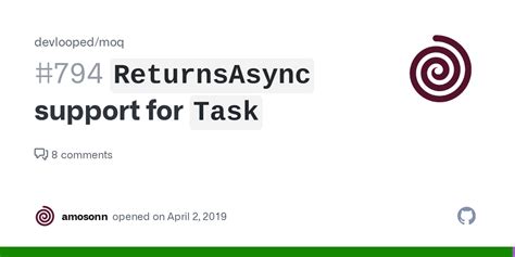 Returnsasync Support For Task Issue Devlooped Moq Github