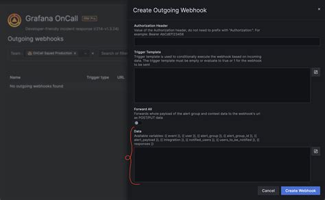 Template Not Work For Webhook · Issue 2747 · Grafanaoncall · Github