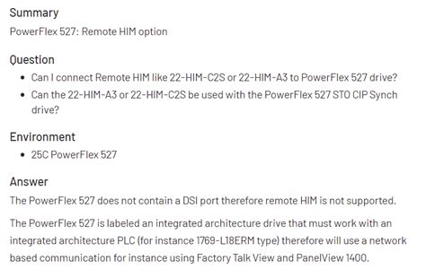Can A Powerflex 527 Be Connected To A Him Module