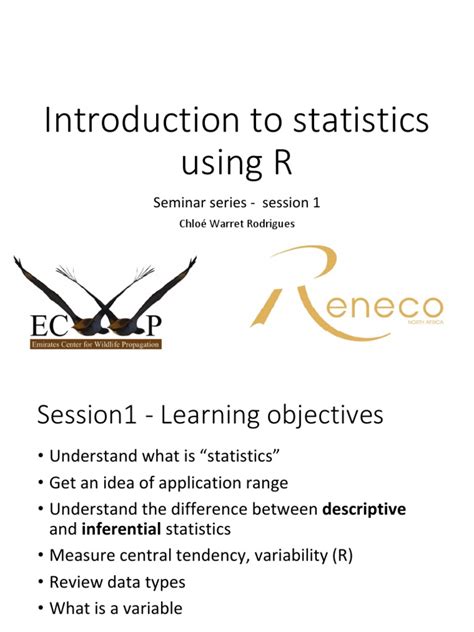 introduction to statistics using r session 1 ar pdf statistics standard deviation