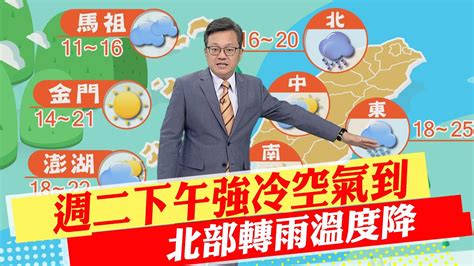 【戴立綱報氣象】週二下午強冷空氣到 北部轉雨溫降 強烈冷氣團週三到 週四北部探10度 20231218 Youtube