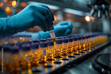 Foto Stock A Laboratory Technician Extracting Dna Samples For Forensic Analysis Concept Of