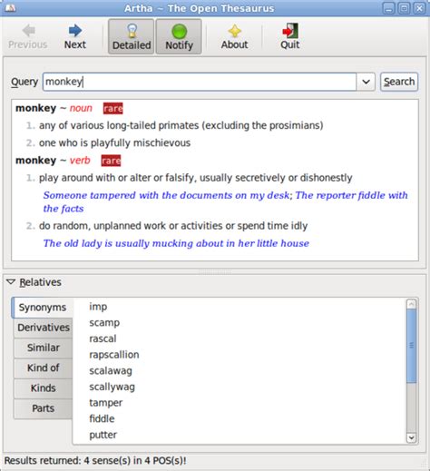 Artha A Gui For Wordnet Linux Magazine