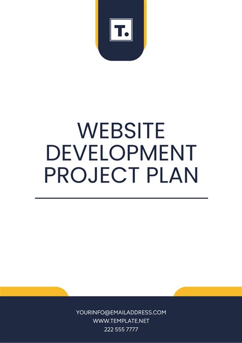 website development project plan template edit online and download