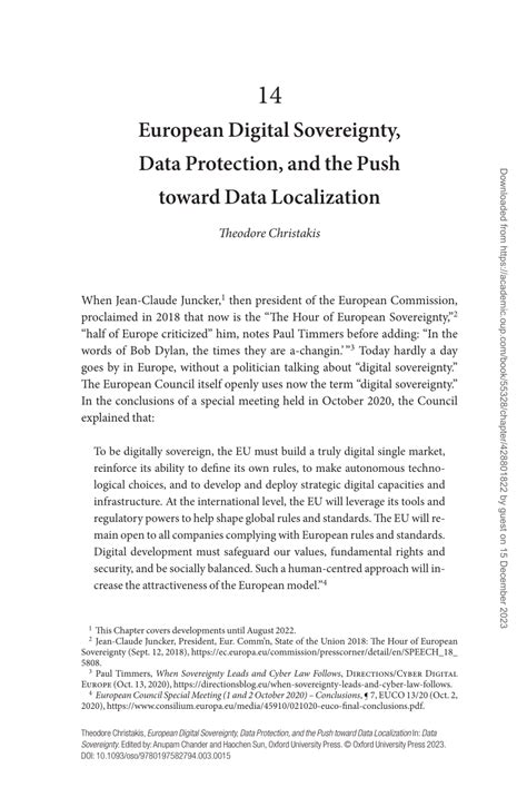 Pdf European Digital Sovereignty Data Protection And The Push
