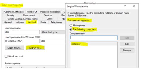 Prevent Members From Domain Users Group To Logon By Default To Any