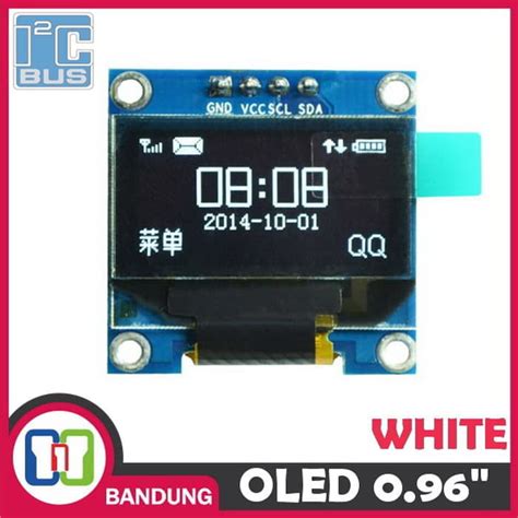 Jual OLED WHITE PUTIH 0 96 INCH I2C IIC 128X64 DISPLAY MODULE LCD Shopee Indonesia