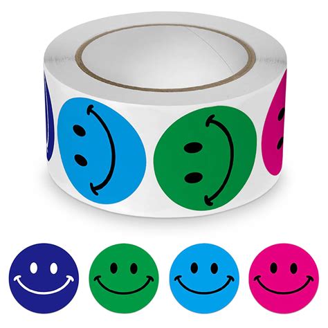 500 Pack Cute Sticker Roll 1x1 Inch Fun Stickers Good