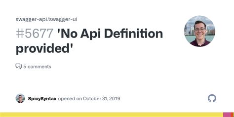 No Api Definition Provided · Issue 5677 · Swagger Api Swagger Ui · Github