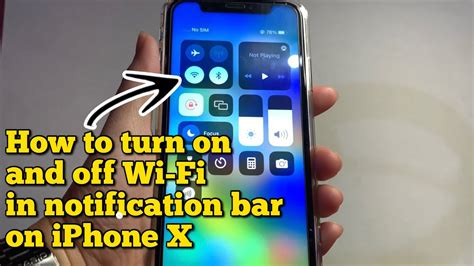 How To Turn On And Off In Notification Bar On Iphone X Youtube