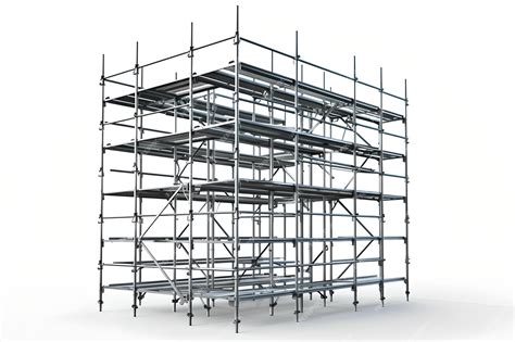 Premium Photo Isolated Scaffold Structure Upon White Background
