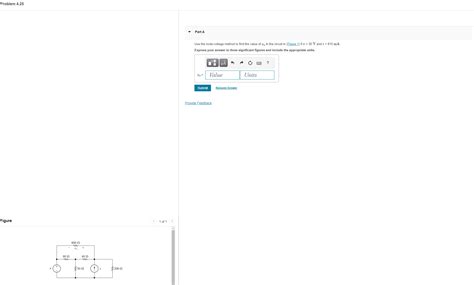 solved problem 4 25part ause the node voltage method to find