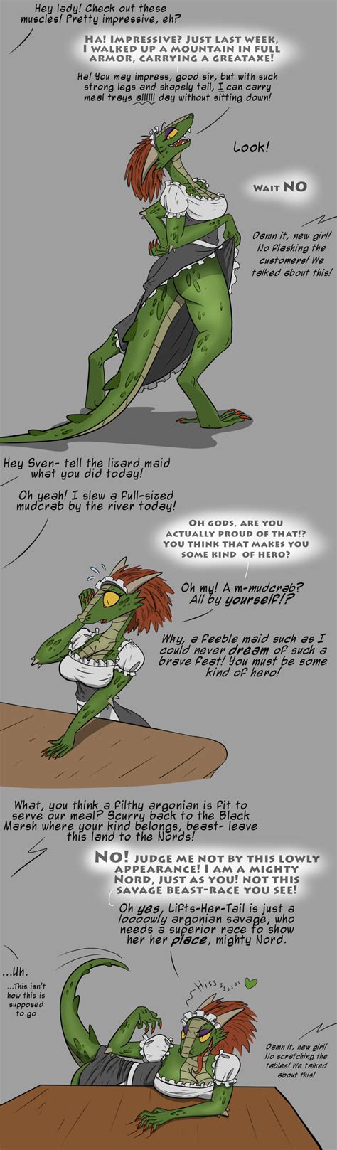 Lusty Argonian Maidd Adult Humor