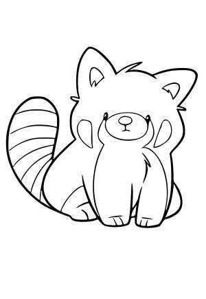 5 Безплатни за Печат Червена Панда Картинки за Оцветяване, Листове ...