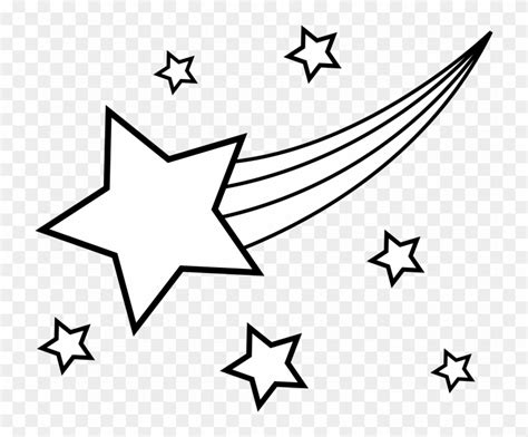Printable Coloring Page Stars Education Shapes Star Shooting Star