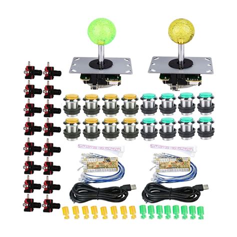 2 Player Arcade Game DIY Kit LED Button For PC Ras Grandado
