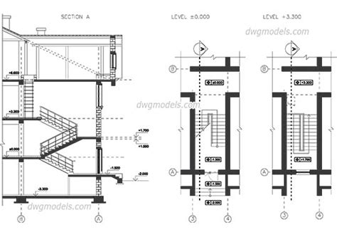 Stair Floor Plan Cad