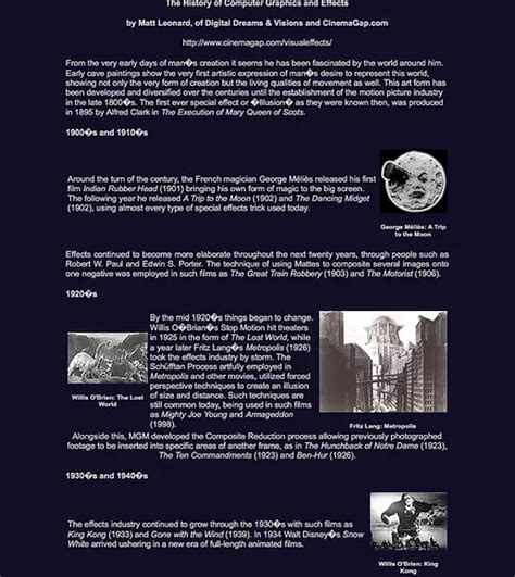 The History Of Vfx Matt Leonard Sphere Vfx Computer History History Leonard