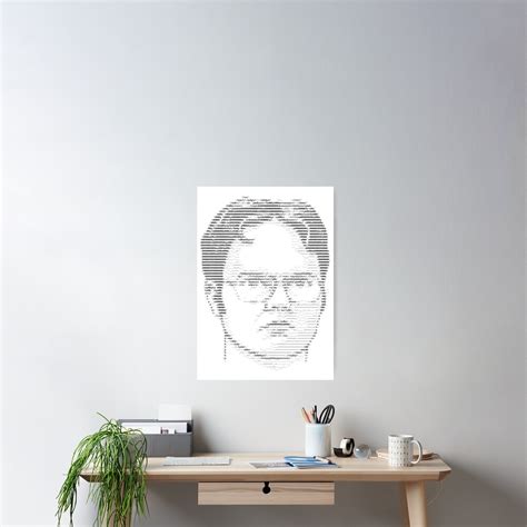 Pams Ascii Art Project Dwight Schrute Face Poster Poster For Sale By