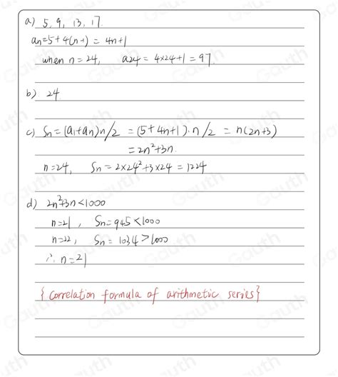 Solved Consider The Sequence 5 9 13 17 … Find A The Number Of Terms Which Are Less Than