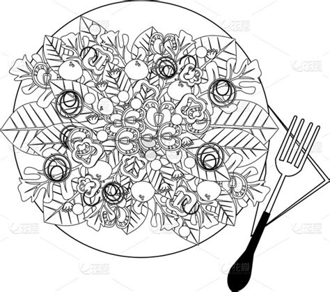 蔬菜 沙拉 健康食物 黑白图片 素食 菜单 清新 莴苣 午餐 烹调