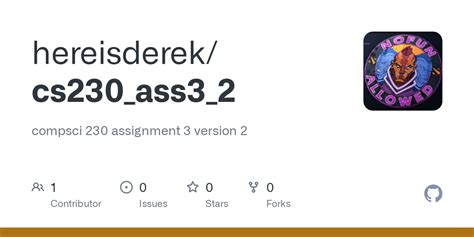 GitHub Hereisderek Cs230 Ass3 2 Compsci 230 Assignment 3 Version 2