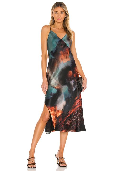 Allsaints Melody Epiphany Dress In Dusk Red Revolve