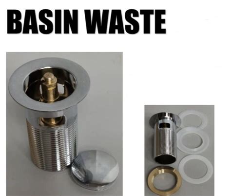 Heavy Duty Bathroom Basin Pop Up Waste Overflow Lazada