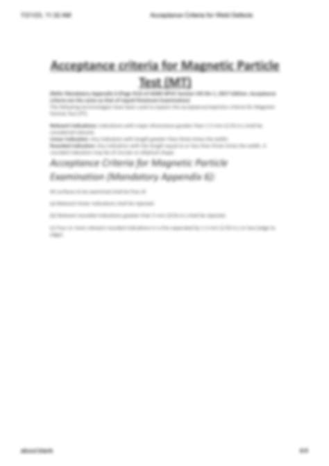 SOLUTION Acceptance Criteria For Weld Defects Studypool