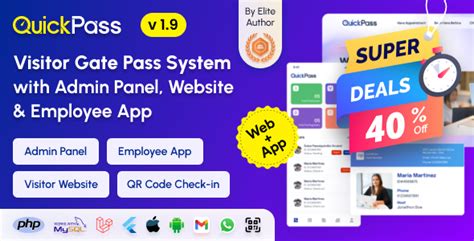 Quickpass Visitor Gate Pass System With Admin Panel Website