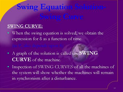 Swing Equation And Its Solutions Power Angle Relationship And Its Curve