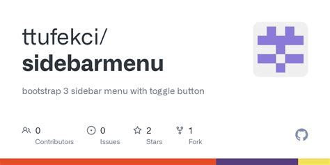 GitHub Ttufekci Sidebarmenu Bootstrap Sidebar Menu With Toggle Button