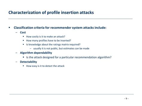 Ppt Analyzing Attacks On Collaborative Recommender Systems Characterization And