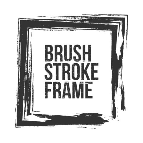 Black Rectangle Brush Frame Royalty Free Vector Image