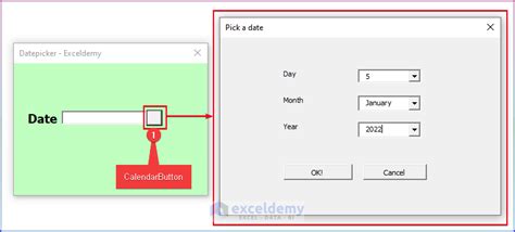 How To Create A Textbox Datepicker With Excel Vba 5 Steps