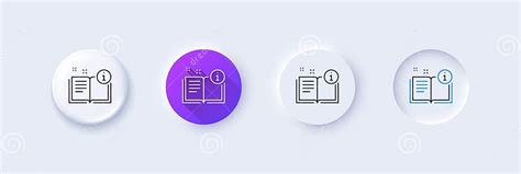 Instruction Line Icon User Manual Sign Line Icons Vector Stock Illustration Illustration Of