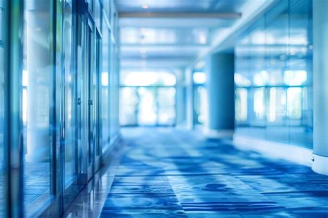 Modern Office Interior With A Computer 3d Rendering Modern Office Interior Premium Ai