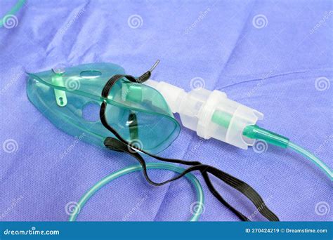 A Nebulizer Or Nebuliser Mask That Is Connected To Oxygen Cylinder Or A
