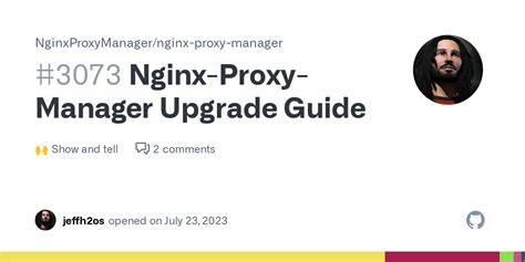 nginx proxy manager upgrade guide · nginxproxymanager nginx proxy