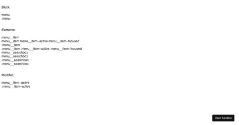 Block Element Modifier Codesandbox