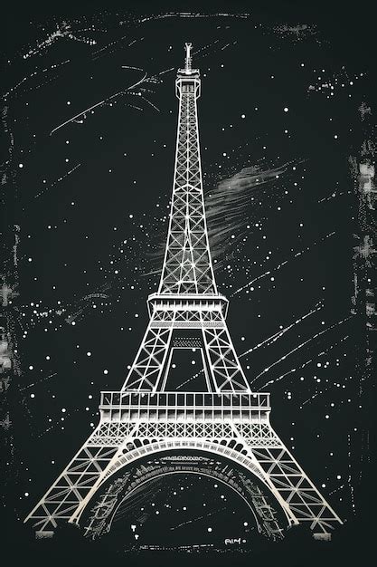 Premium Photo Minimalistic Eiffel Tower Art Deco Vector Poster