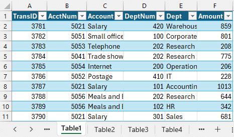 Combine Lots Of Tables In The Same Workbook Excel University