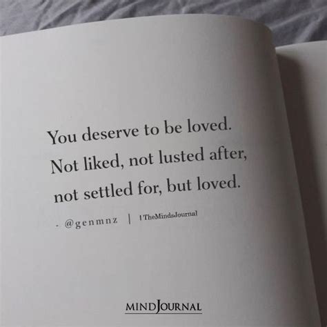You Deserve To Be Loved Deep Quotes