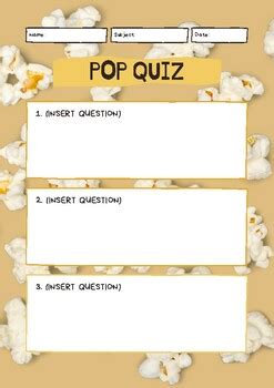 POP QUIZ By Good Deeds TPT