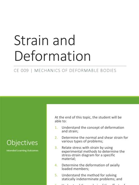 3 Strain And Deformation Blank Pdf Deformation Engineering Yield Engineering