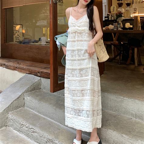 세인트룸 레이스 서스펜더 여름 롱원피스 2j111851o