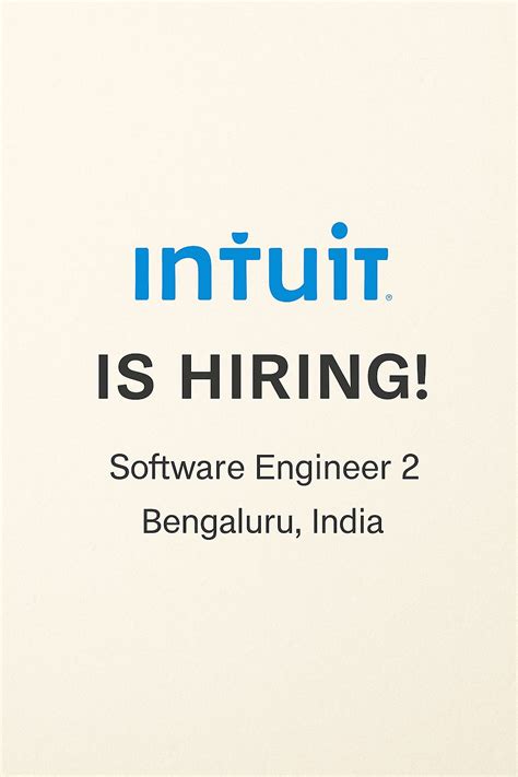 🚀 Intuit Is Hiring Software Engineer 2 Bangalore Office Satyam Garg
