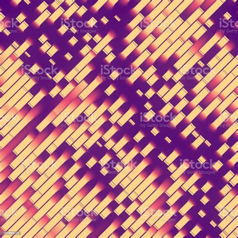 트렌디한 그라데이션이 있는 직사각형 줄무늬의 물결 모양 패턴 현대적인 컬러 배경입니다 3d 렌더링 디지털 일러스트레이션 0명에