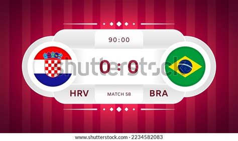 Croatia Vs Brazil Match Design Element Stock Vector Royalty Free 2234582083 Shutterstock